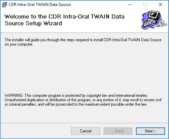 Setting up Schick intraoral X-ray sensors