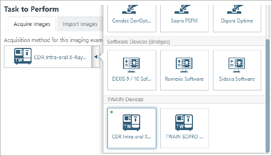 Setting up Schick intraoral X-ray sensors