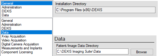 Setting up the DEXIS software bridge