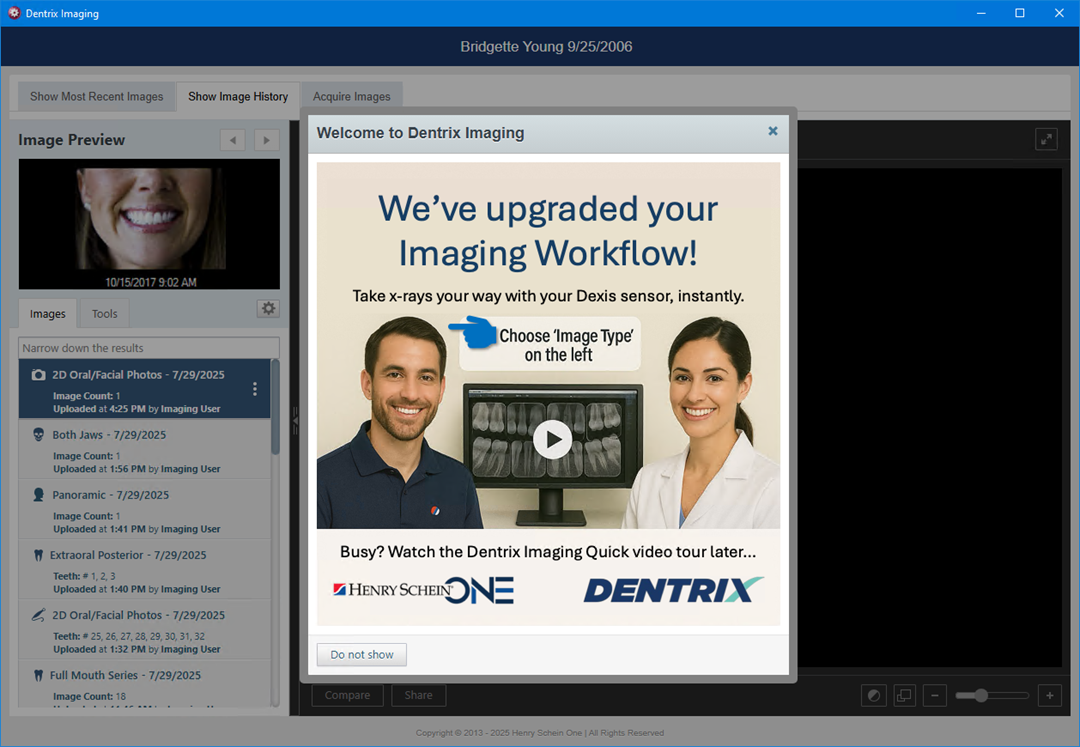 Viewing the Dentrix Imaging Quick Start Guide