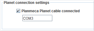 Setting up the Planmeca device