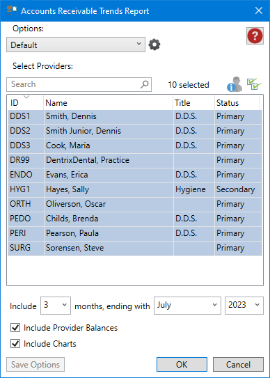 Running an Accounts Receivable Trends Report