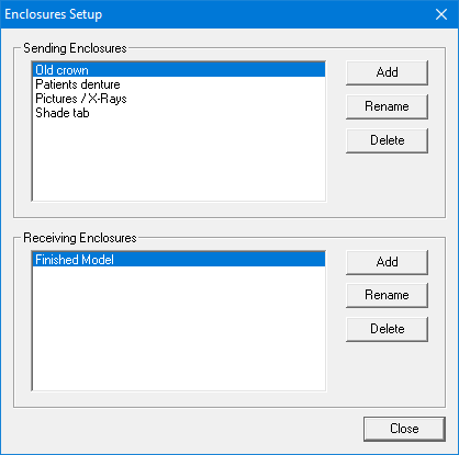 Renaming lab case enclosures