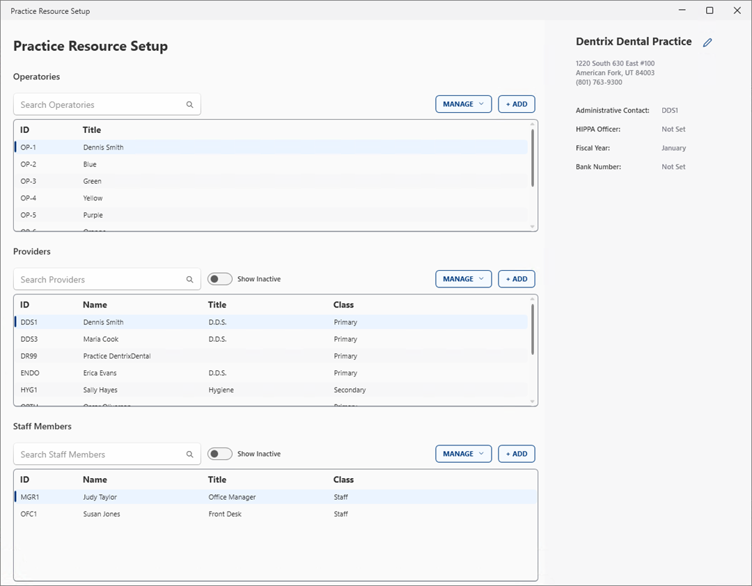 Editing provider information