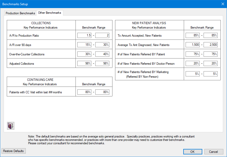 Setting up other benchmarks