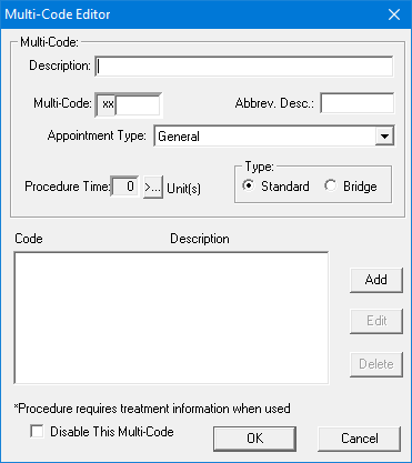 Adding a multi-code