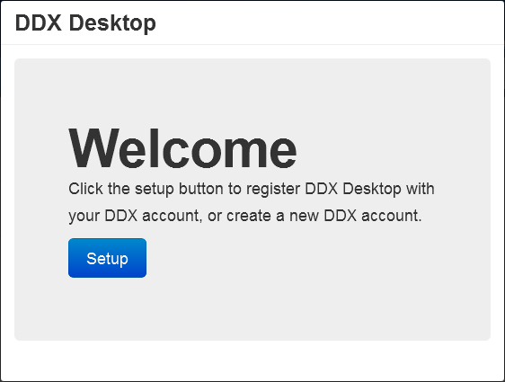 Opening DDX Desktop for the first time