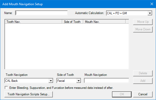 Adding perio navigation scripts