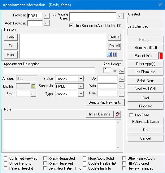 Scheduling appointments