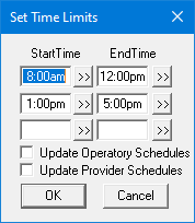 Setting up operatories