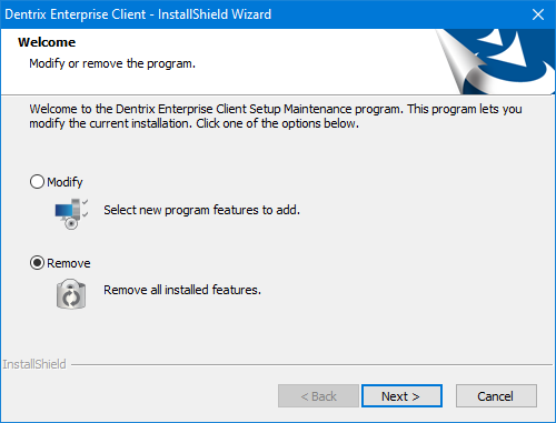 Client uninstall