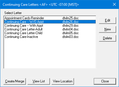 Continuing Care Cards - no Appointment