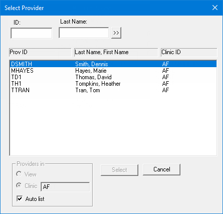 Unscheduled Appointment List (OM)