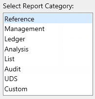 Report category list