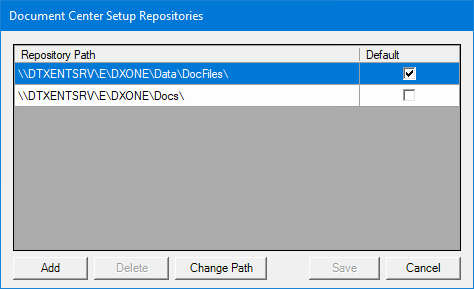 Setting up the Document Center repositories