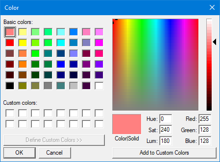 Setting up Ledger colors