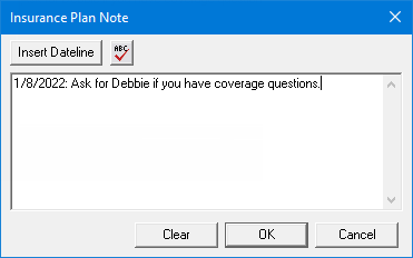Changing the coverage table for dental insurance plans