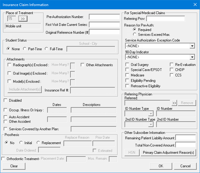 Creating secondary, tertiary, or quaternary dental insurance claims
